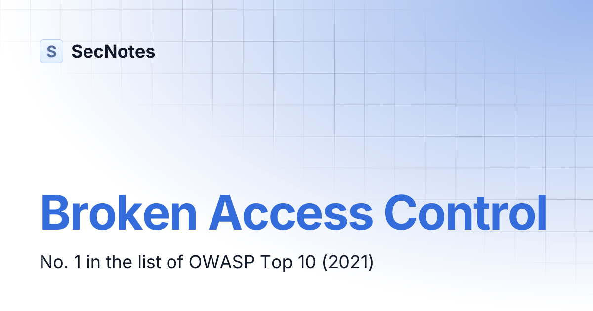 Broken Access Control | SecNotes